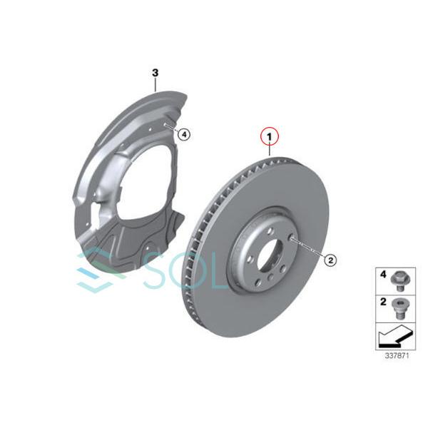 BMW E53 X5 フロント ブレーキローター ブレーキディスク 左右セット 3.0i 4.4i 34116859679 ...