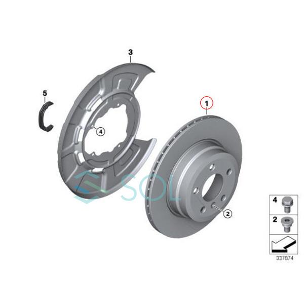 BMW BMW E53 X5 リア ブレーキローター ブレーキディスク 左右セット 3.0i 4.4i 34216859678 ...