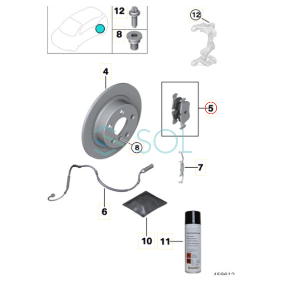 BMW 2シリーズ F44 218i リア ブレーキパッド ディスクパッド 左右セット 18時まで即日発送 34216859917 ...