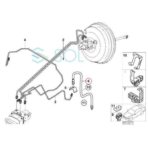 BMW E53 X5 フロント ブレーキホース 左右セット 3.0i 4.4i 4.6is 4.8is 34301166118 出荷締切18時 ...