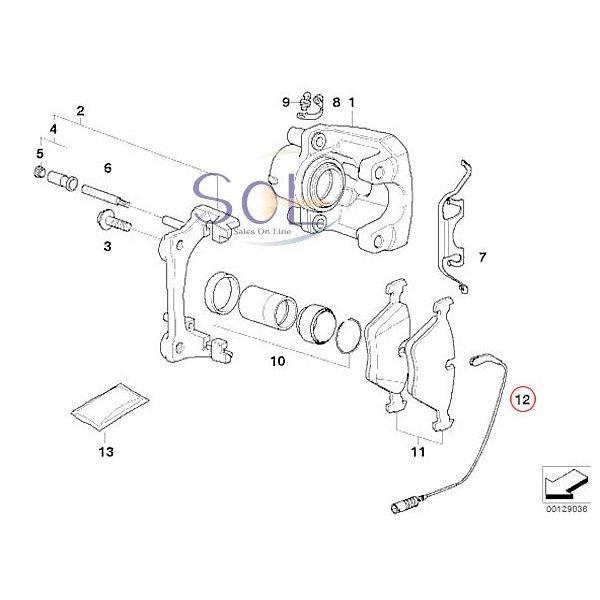 BMW 送料185円 E83 X3 リア ブレーキパッドセンサー 2.5i 3.0i 2.5si 3.0si 34353411757 出荷締切 ...