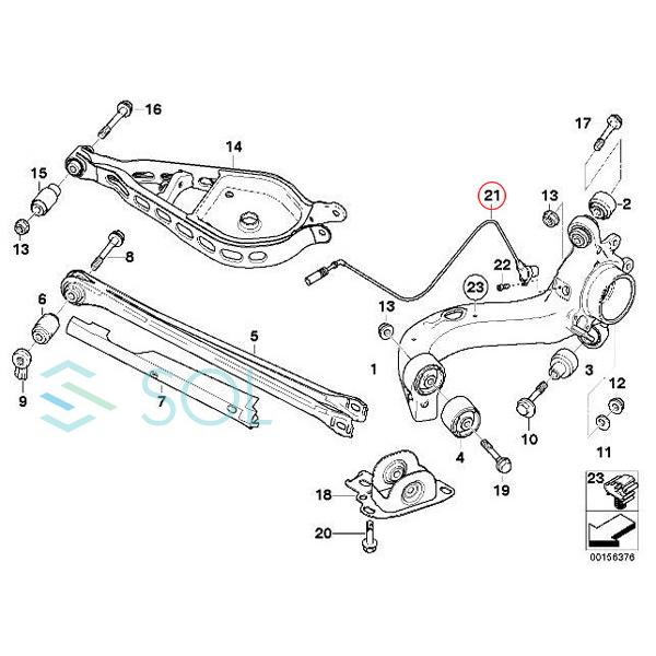BMW E83 X3 リア スピードセンサー ABSセンサー 左右セット 2.5i 3.0i 34523420331 34523405907 ...