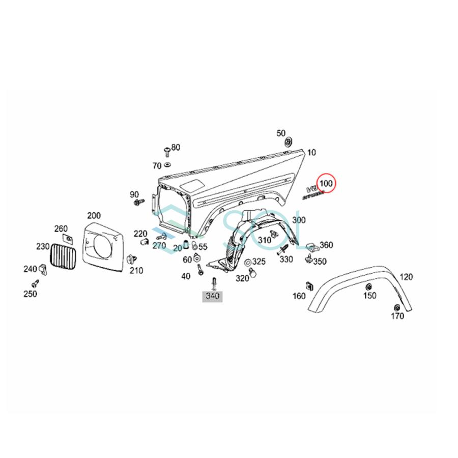 Mercedes-Benz ベンツ W463A AMGナイトパッケージ 純正 V8BITURBO サイドエンブレム ブラック 2個セット ...