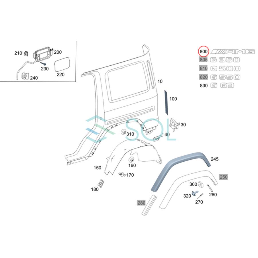 Mercedes-Benz ベンツ W463A AMGナイトパッケージ 純正 AMGリアエンブレム ブラック G350d G400d G550 ...