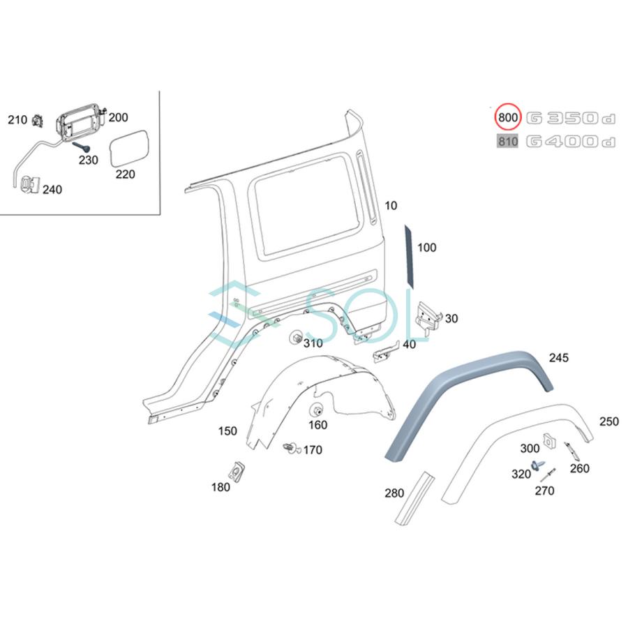 ベンツ W463A AMGナイトパッケージ 純正 G350dエンブレム ブラック G350d 4638175400 出荷締切18時 ...
