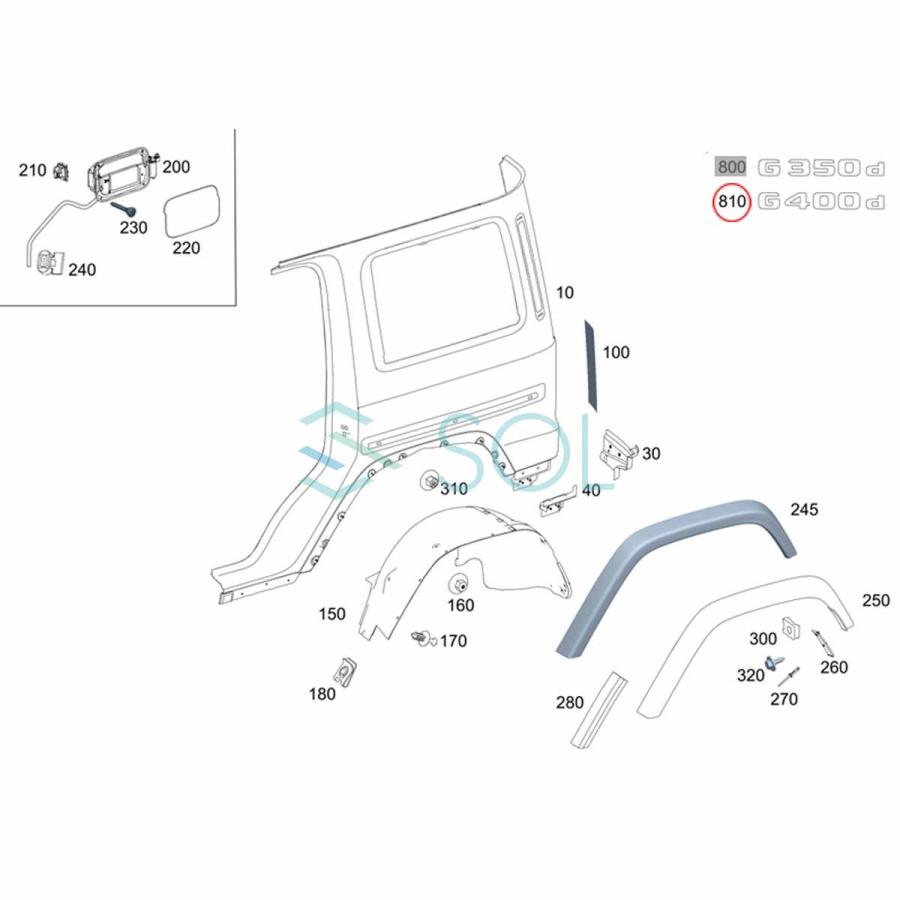 Mercedes-Benz（メルセデス・ベンツ） ベンツ W463A AMGナイトパッケージ 純正 G400dエンブレム ブラック G400d ...