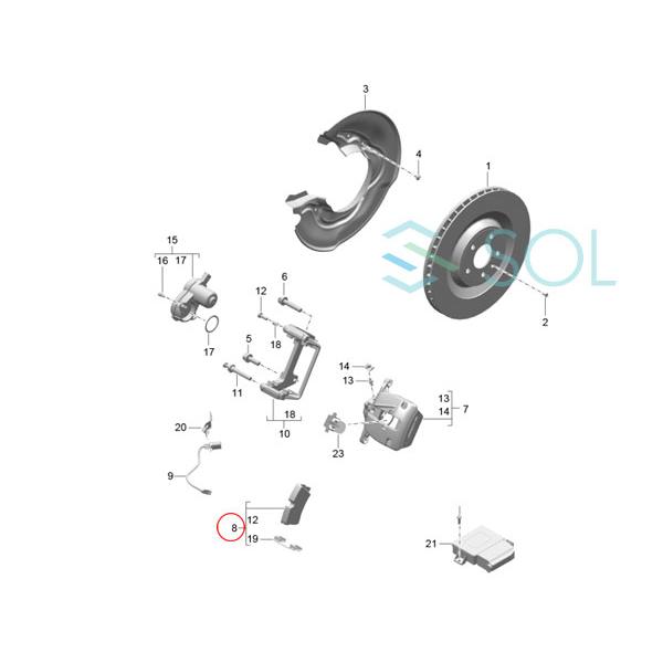PORSCHE HAPAD リア ブレーキパッド ディスクパッド 左右セット ポルシェ マカン 95B 4G0698451A ...
