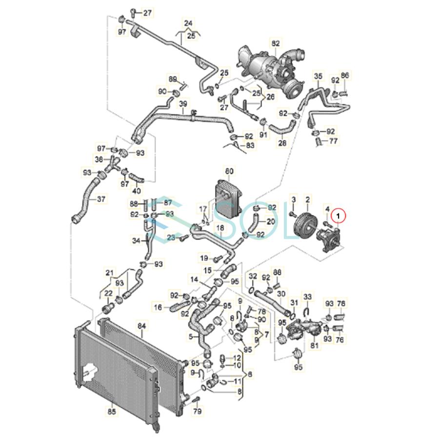 フォルクスワーゲン INA VW ワーゲン パサート B7 ヴァリアント 3C ウォーターポンプ クーラントポンプ 03C121005N ...