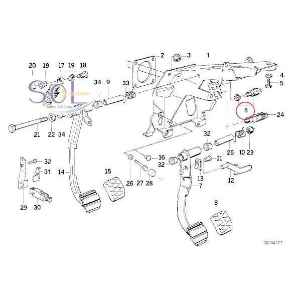 BMW E36 Z3 ブレーキランプスイッチ(4PINカプラー) 318i 320i 323i 325i 328i M3 2.0 2.2i 2 ...