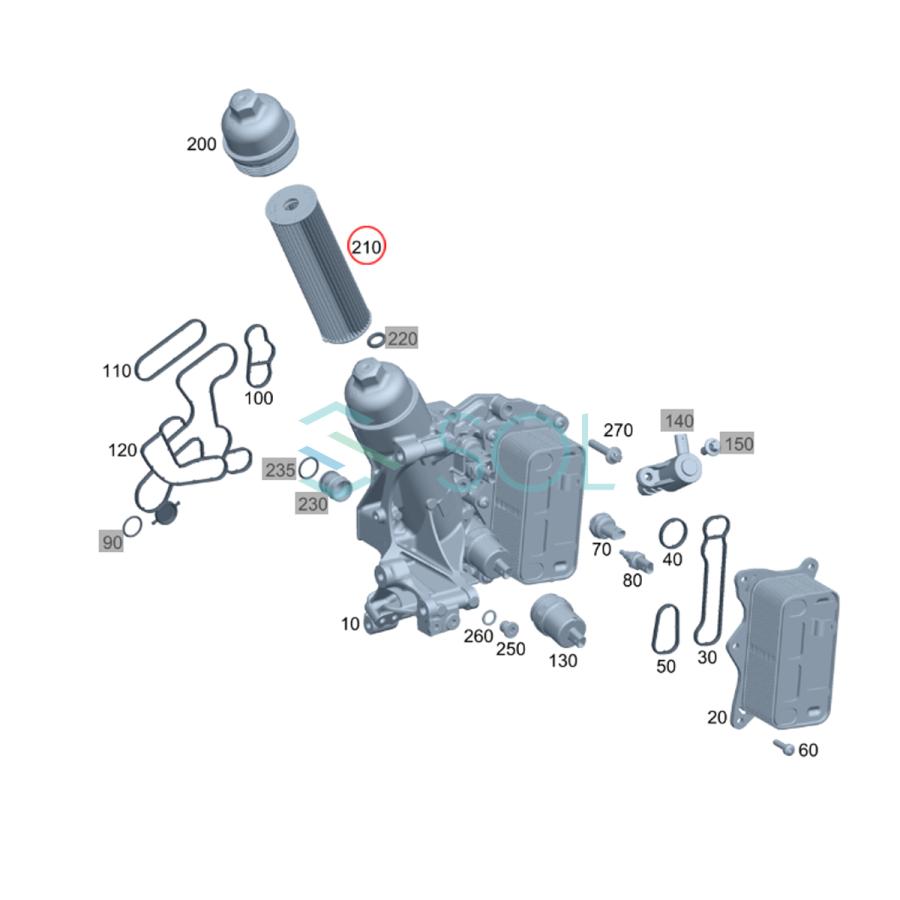 BMW ベンツ W213 C238 W222 オイルフィルター オイルエレメント E200 E220 E300 E350 E400 S400 ...
