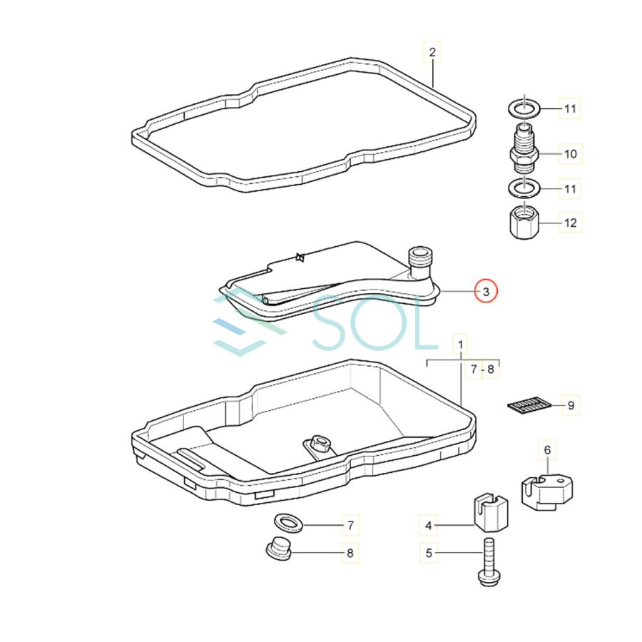 PORSCHE ポルシェ 911(996 997) ATフィルター ガスケット付 7222770095 99630713150 ...