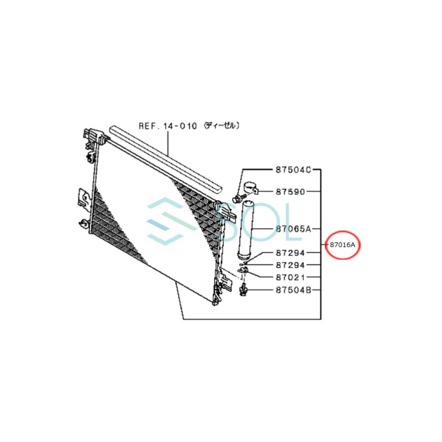 三菱 CAPSOL エアコン コンデンサー ACコンデンサー 出荷締切18時 デリカD5 ランエボ ギャラン アウトランダー RVR ...
