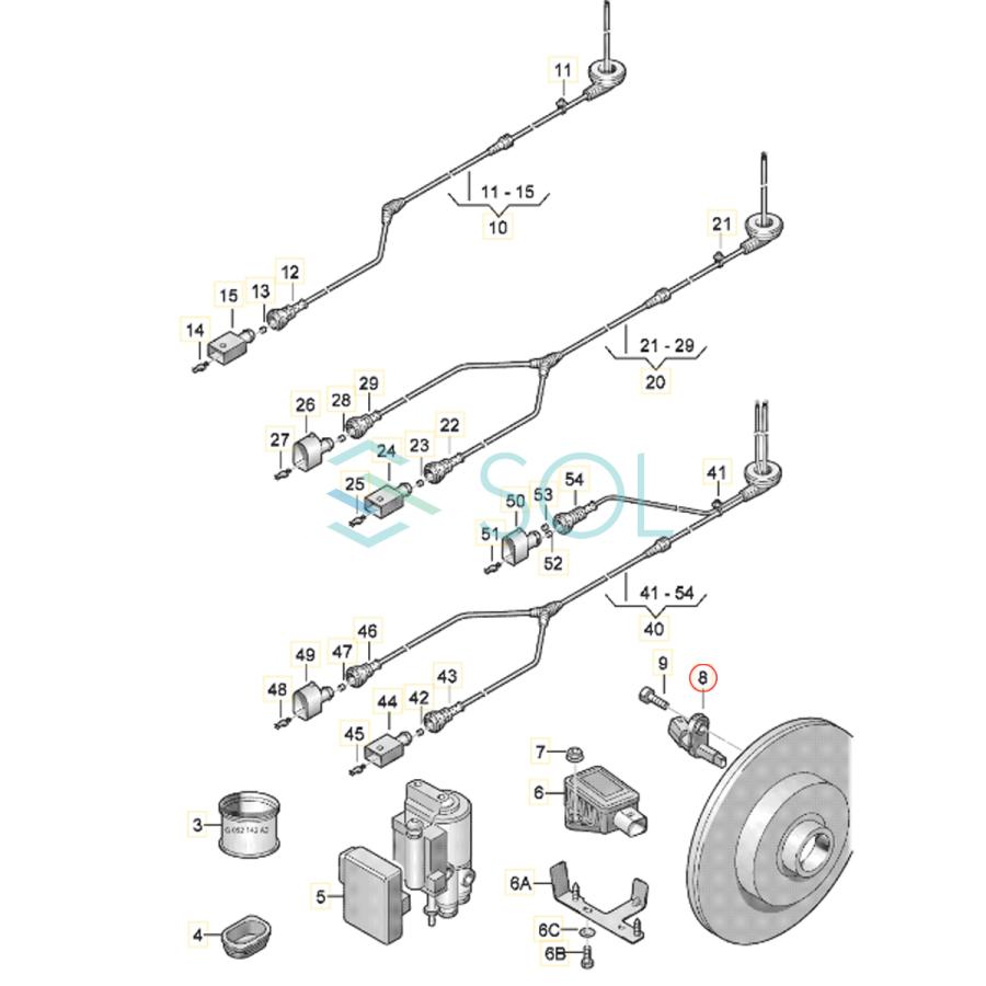 フォルクスワーゲン VW CC B7(358) ジェッタ3(1K2) ジェッタ4(162 163 AV3 AV2) フロント ABSセンサー スピードセンサー 左右セット 7H0927803 ...