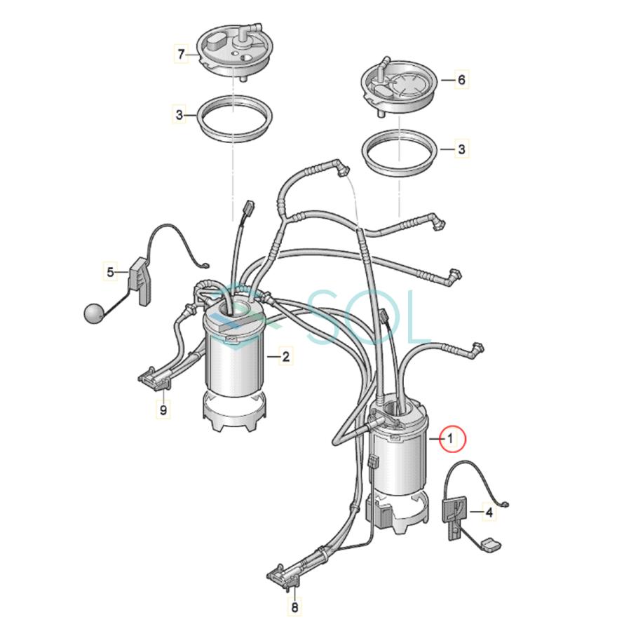 フューエルポンプ 燃料ポンプ Oリング付 左右セット VW トゥアレグ 7L ワーゲン 7L6919087A 7L6919087B ...