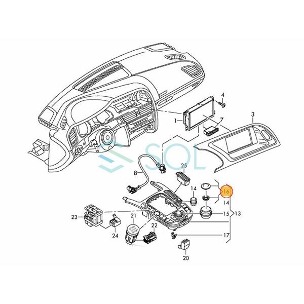 Audi（アウディ） A6 S6 RS6(4F C6) A8 S8(4E D3) MMI ジョイスティック リペアキット マットブラック ...