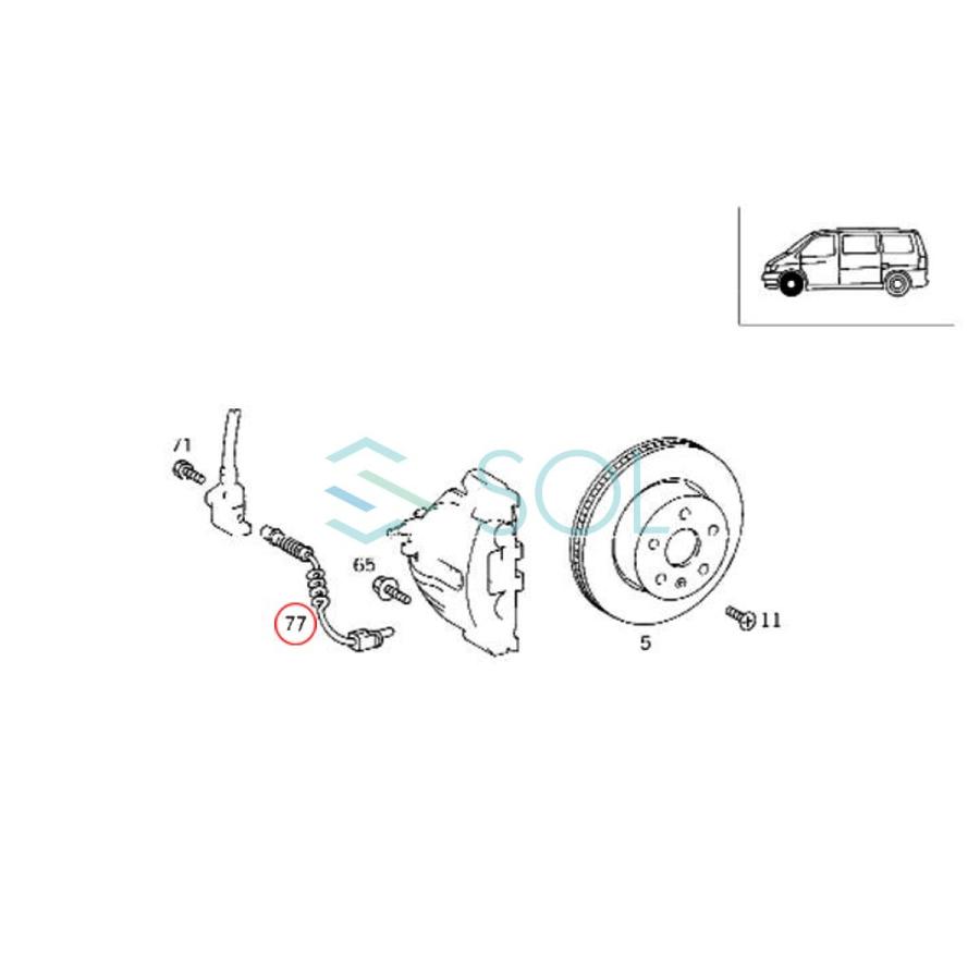 Mercedes-Benz（メルセデス・ベンツ） ベンツ W463 W638 フロント リア ブレーキパッドセンサー 左右共通 G320 ...