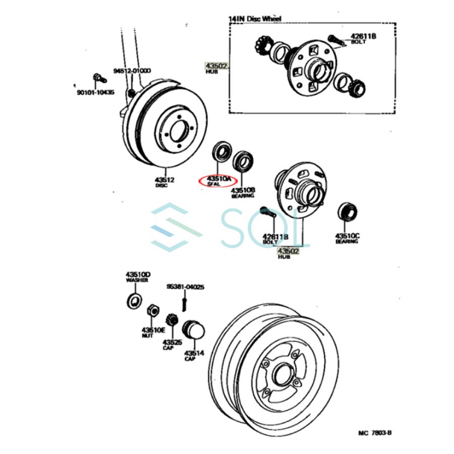 トヨタ コロナ(CT147 KT147V ST140 TT147V) フロント ハブベアリング オイルシール 左右セット 90311-41123 出荷締切18時 : 自動車パーツの宝箱 SOL ...