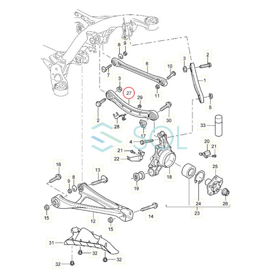 Audi アウディ Q7(4LB) リア アッパーアーム コントロールアーム 前側 左右セット 7L0505323A 出荷締切18時 ...