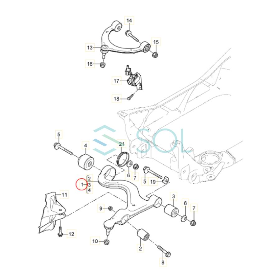 PORSCHE ポルシェ パナメーラ(970) フロント ロアアーム コントロールアーム 左側 97034105324 97034105323 ...