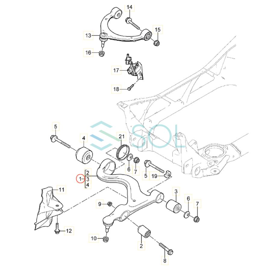 PORSCHE ポルシェ パナメーラ(970) フロント ロアアーム コントロールアーム 左右セット 97034105324 ...