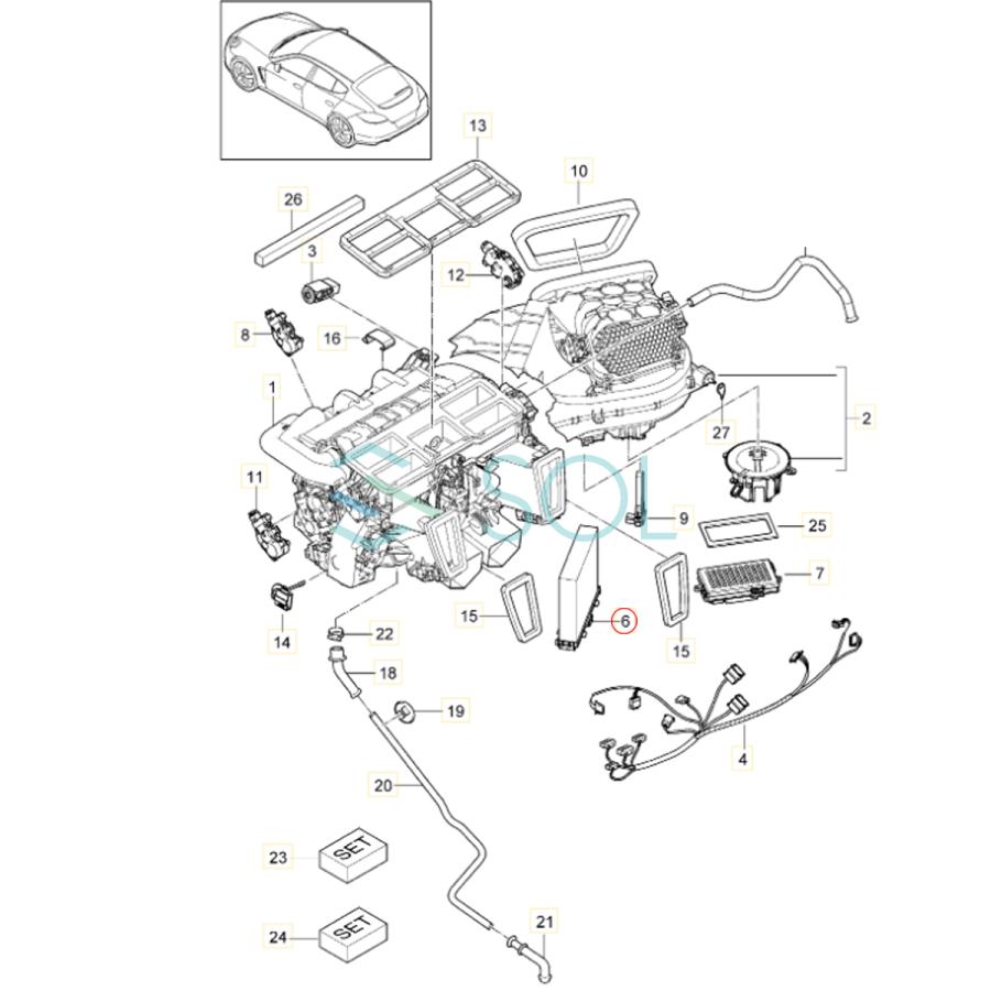 PORSCHE ポルシェ パナメーラ(970) エアコンフィルター 活性炭入 97057362300 出荷締切18時 : 自動車パーツの宝箱 ...