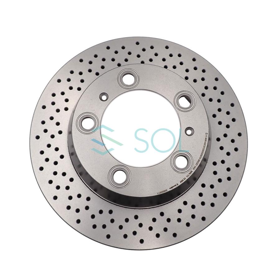 PORSCHE（ポルシェ） BREMBO 718 ケイマン 982 ケイマン 987 981 リア ドリルド ブレーキローター 左右セット ...