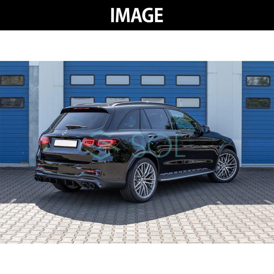 Mercedes-Benz メルセデスベンツ GLCクラス X253 全年式対応 AMGライン用 GLC43 後期ルック リアディフューザー&マフラーカッター セット ブラック : 自動車 ...