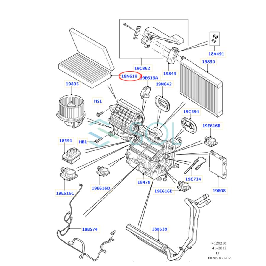 ランドローバー ディスカバリー3 4 L319 レンジローバースポーツ L320 エアコンフィルター 活性炭入 LR023977 ...