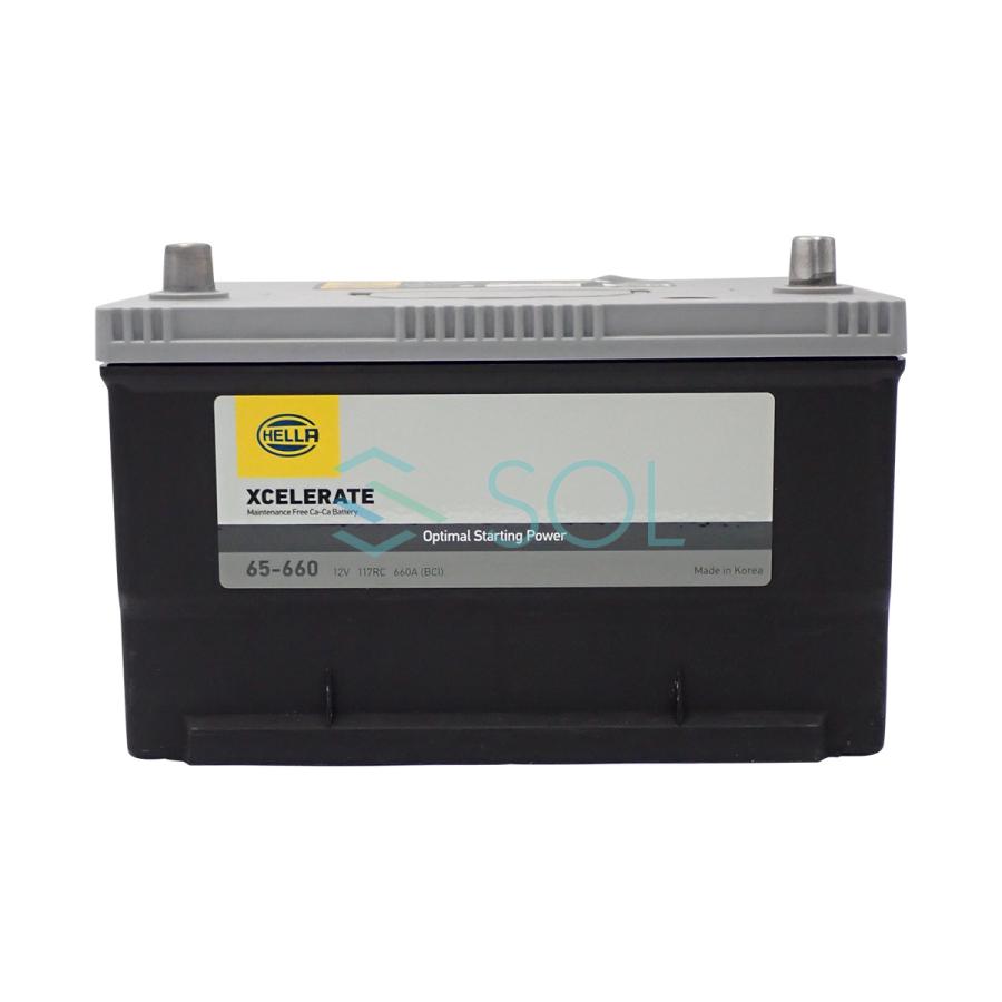 HELLA 米国車 バッテリー 65-660 互換性 65-72 65-84 65-90 BTX-40R EX65 65-650 65-7MF ...
