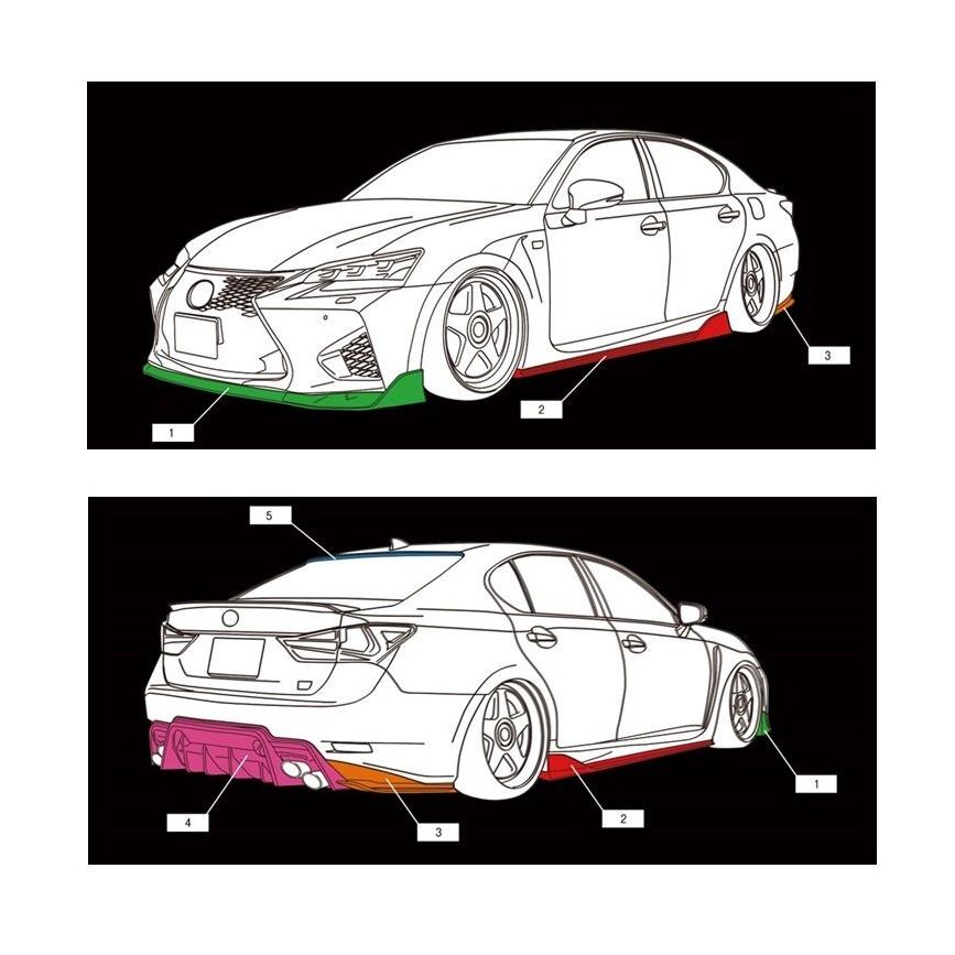 AIMGAIN SPORT LEXUS レクサス 10系 GS F URL10 フロントアンダースポイラー 2015.11- エイムゲイン フロントスポイラー エアロ パーツ GSF ...