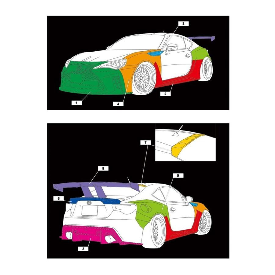 AIMGAIN GT-F SUBARU スバル BRZ ZD6 ZC6 前期 後期 リアワイドフェンダー ワイドフェンダー Ver エイム ...