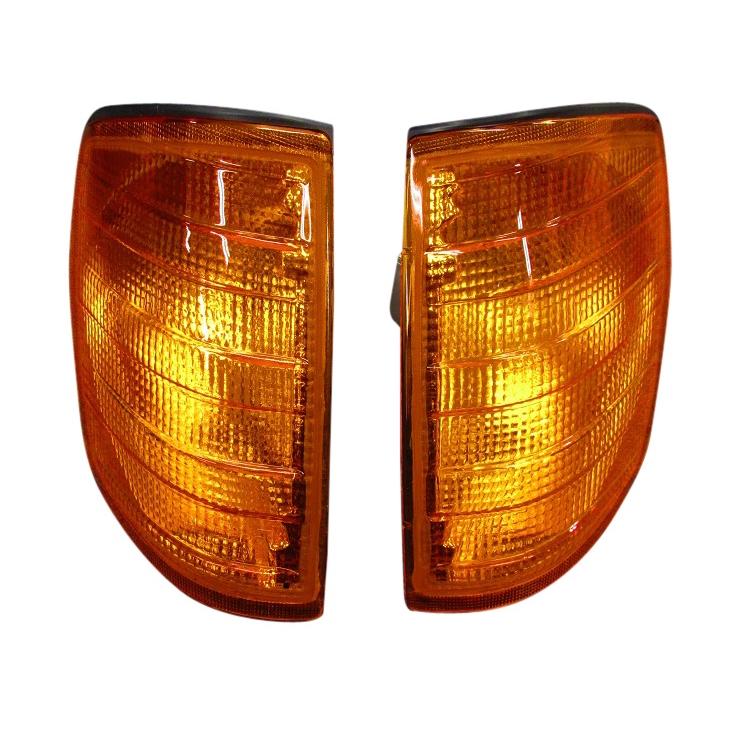 正規DEPO製 ベンツ Eクラス W124 ブリンカーランプ 左右 セット 440-1606L/R-WE-Y オレンジ ウィンカー SET 高 ...