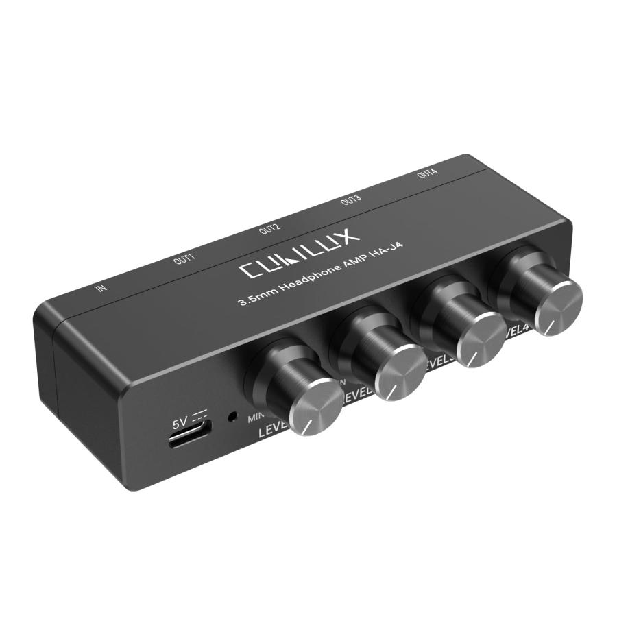 Cubilux 3.5mm イヤホン アンプ、4ウェイ ステレオ ヘッドホン Cubilux 3.5mm イヤホン アンプ、4ウェイ ステレオ ヘッドホン