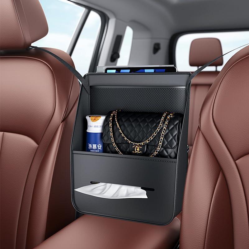 TATACLEA カーシートバック収納袋 吊り下げバッグ 車中収納袋 ネットポケット 多機能シートバック収納ラック 車用ウォーターカップホルダー : SOLVERTEX - 通販 ...