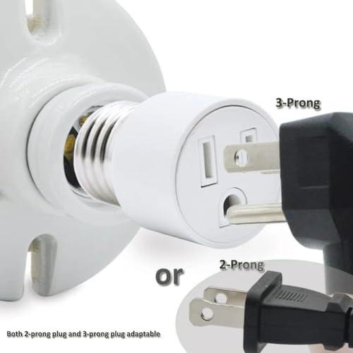 Itisyou 照明E26電球ソケットアダプター 電球ソケット コンセント 電球ソケット 変換 電球ソケットアダプター 2/3 極変換に適合 ガ : za1303a8052b ...