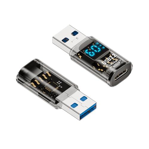 YFFSFDC USB 3.0 アダプタ 2個セット LEDワットスクリーン表示 Type C メス to 3.2 オス 変換ア : SOLVERTEX - 通販 - Yahoo!ショッピング