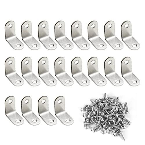 Onkemu L字金具 ステンレス アングル 金具 接合金具 L字 白 25*25*16Mm 20個セット 専用ネジ50個付き 直角 : SOLVERTEX - 通販 - Yahoo!ショッピング