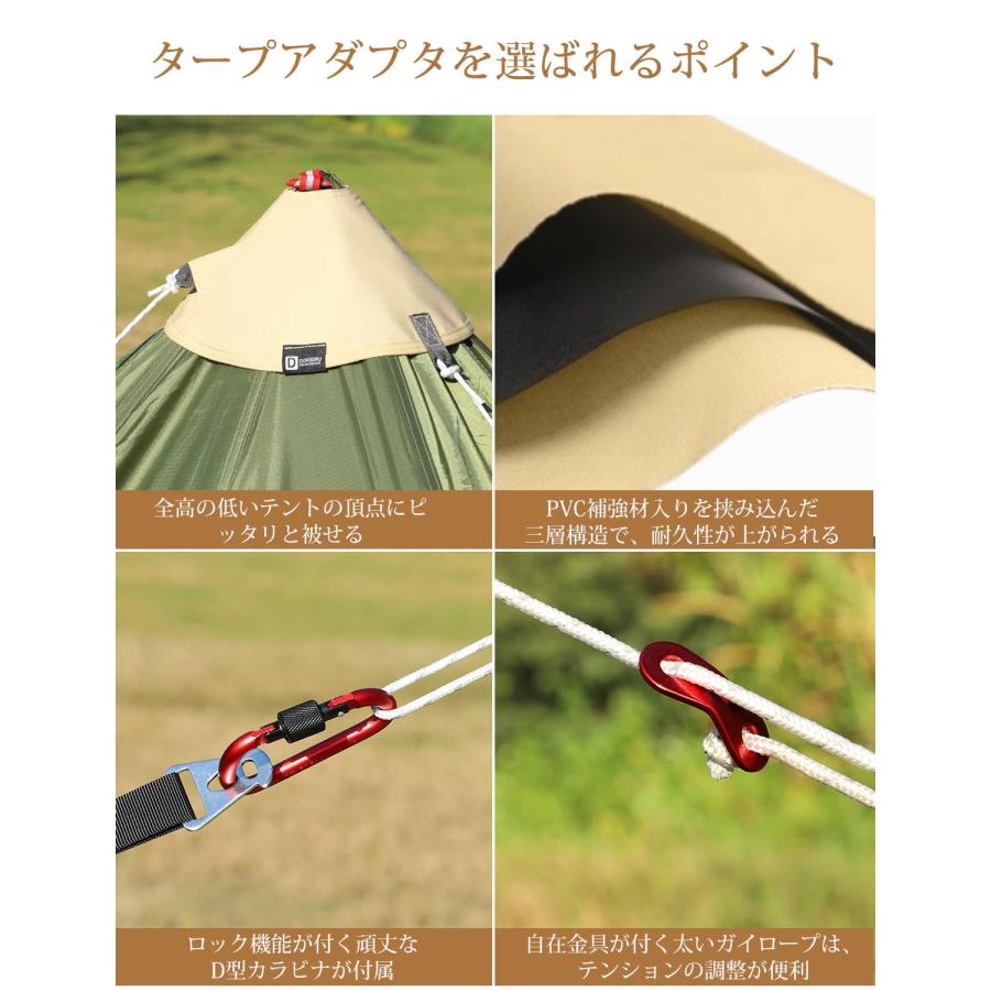 Doribiru タープ 連結アダプター 最新改良型:設営簡易ワン Doribiru タープ 連結アダプター 最新改良型:設営簡易ワン