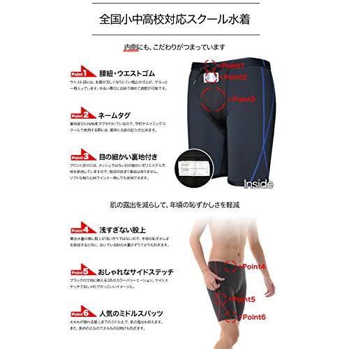 Asbrio水着 競泳 スクール ミドルスパッツ UPF50+ 撥水加工 80?170cm ブルー 120 : SOLVERTEX - 通販 - Yahoo!ショッピング