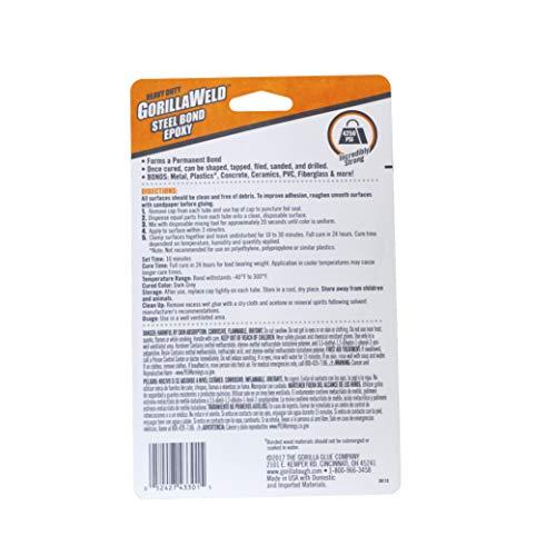 Gorilla Heavy Duty GorillaWeld スチールボンド 2パーツエポキシ ブラック 1パック : SOLVERTEX - 通販 - Yahoo!ショッピング