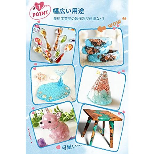 エポキシ樹脂 - 二液性レジン液 大容量530g/16oz ハードタイプ エポキシレジン セット DIY 手芸用品 レジンアート、レジンアクセサ : SOLVERTEX - 通販 ...