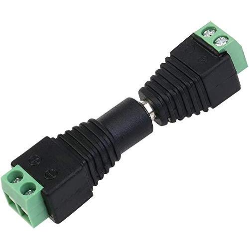 YFFSFDC DCジャック アダプター 5.5mm x 2.1mm DC電源プラグ 12V電源コネクタCCTVカメラや LEDテープライト用変 : SOLVERTEX - 通販 ...