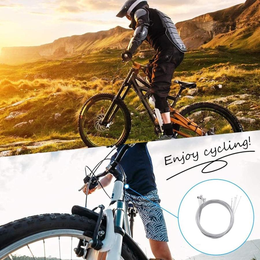 MINBOOT 自転車 ブレーキ用インナーケーブル 6本セット エンドキャップ 10個付 自転車交換用 パーツ ステンレス ブレーキケーブル 長 : SOLVERTEX - 通販 ...
