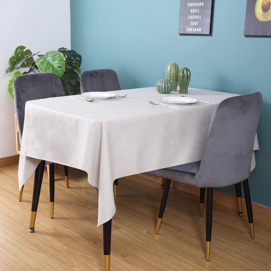 WAITER TREE テーブルクロス テーブルカバー 無地 防水マット 食卓カバー 長方形テーブル ベージュ3 140x240cm ...