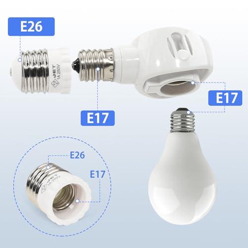 Aiwode-みあわせがたE26→E17 LED電球専用-可変式ソケット-屋内用-ソケット変換コンセント-簡単取付 -AC 100V-ホワイト1 : SOLVERTEX - 通販 ...