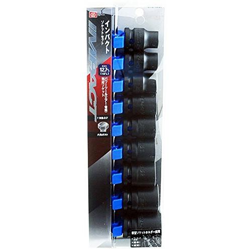 SK11 インパクトソケットセット SHS409P クリップ色:青 差込角:12.7mm 9点 1セット : SOLVERTEX - 通販 - Yahoo!ショッピング