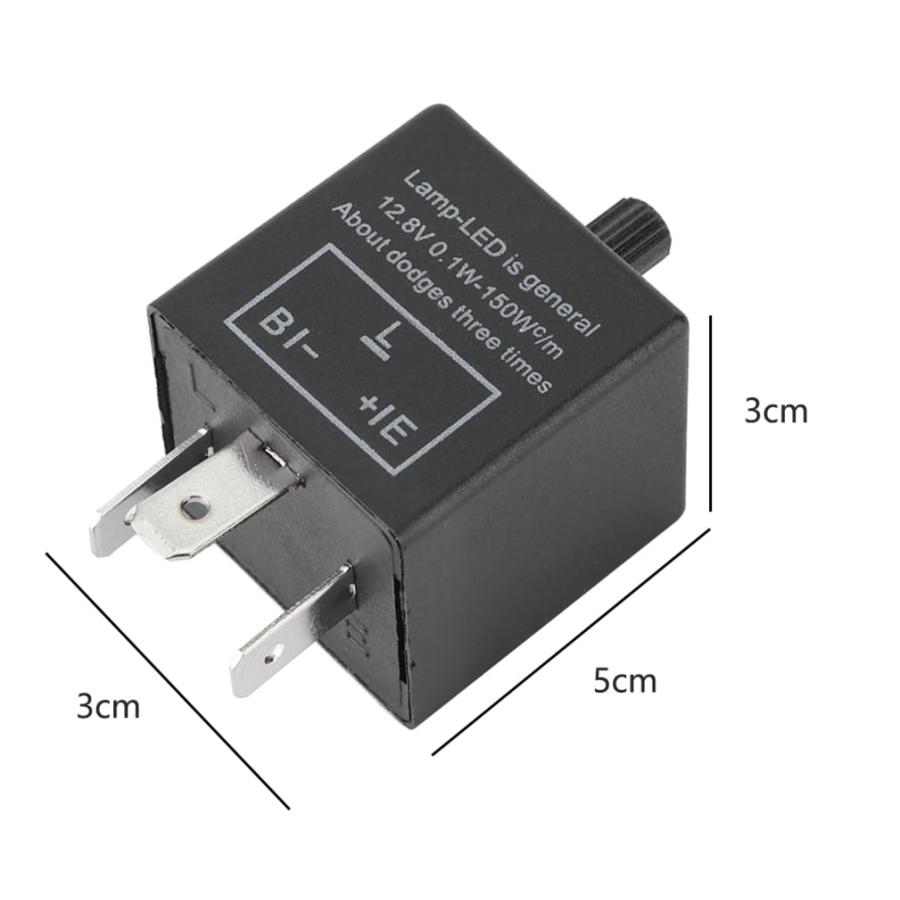 YFFSFDC フラッシャーリレー 12V 3ピン ウインカーリレー CF13 点滅速度 調整可能 LEDフラッシャーリレー オートバイ用 : zadc503f0bfc : SOLVERTEX ...