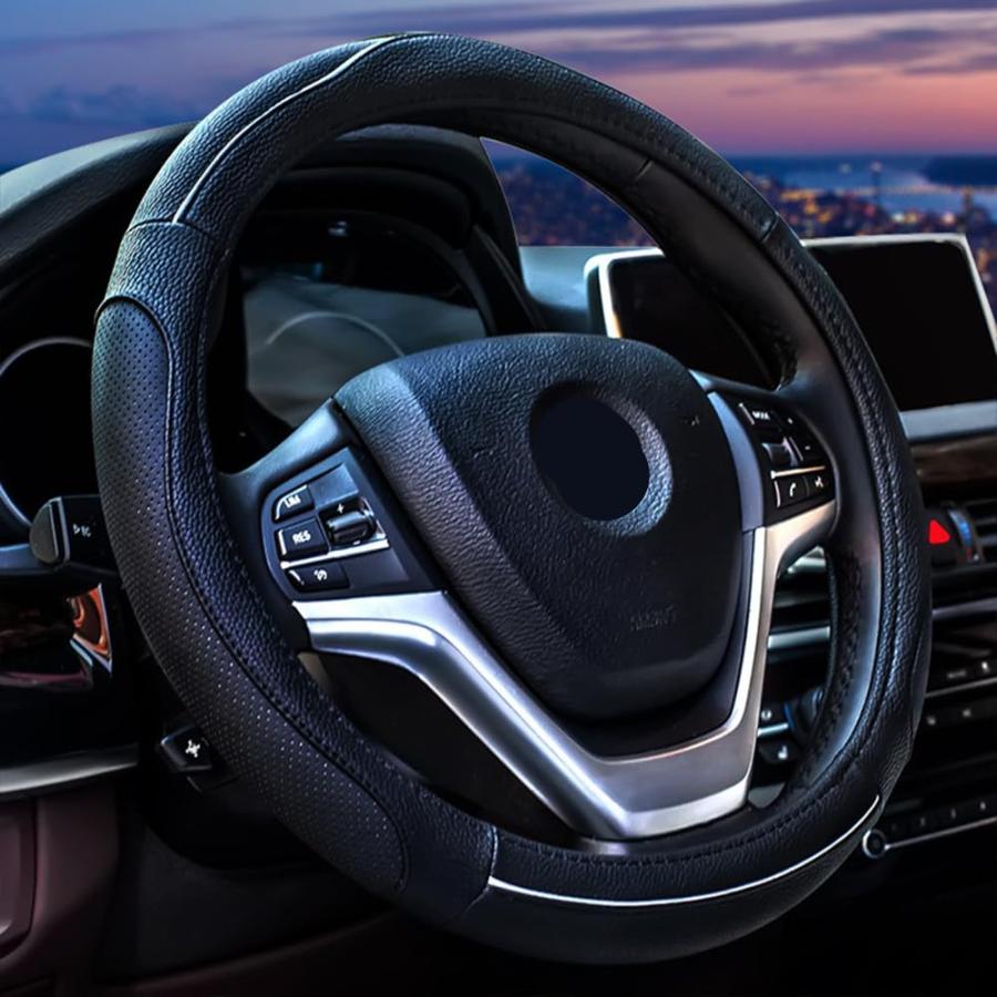 TATACLEA ハンドルカバー 軽自動車 乗用車 本革 O型 ステアリングカバー革 四季汎用 通気性いい おしゃれ 握り 感 触感よく : SOLVERTEX - 通販 - Yahoo!ショッピング
