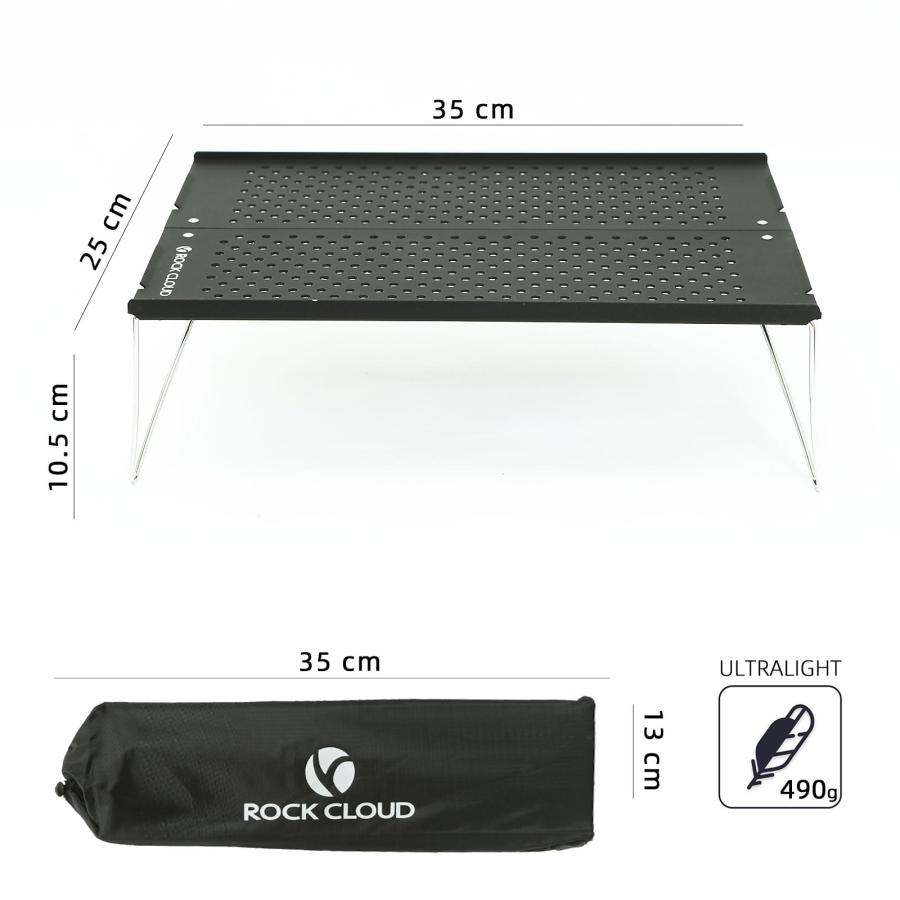 ROCK CLOUD キャンプ テーブル 超軽量 アウトドア ローテーブル 耐荷重15kg 折りたたみ コンパクト ソロキャンプ ...