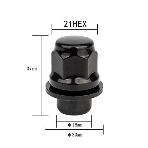 GAsupply トヨタ純正タイプ 車用ホイールナット M12 x P1.5 平面座 21HEX 長さ37mm スチール製 ショート レーシング : SOLVERTEX - 通販 ...